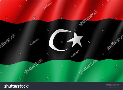Libya Flag National Patriotic Symbol Official Stock Vector Royalty