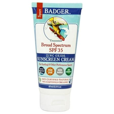 Badger Spf 35 Clear Zinc Sport Sunscreen Cream Mthvi