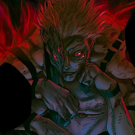 Sukuna Pfp Manga Colored Sukuna True Form Pfp Jujutsu Kaisen Icons