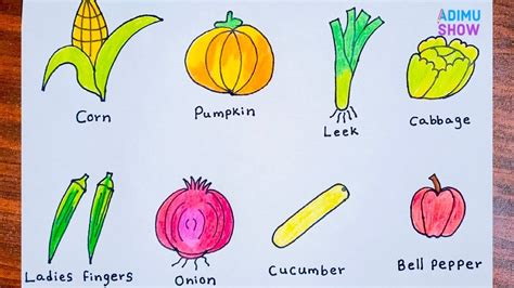 Green Vegetables Easy Drawing At Douglas Sexton Blog