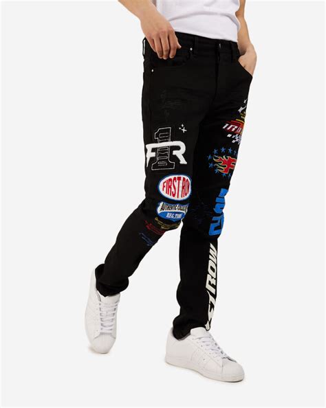 Shop First Row Racing Straight Jeans Frd2235s Blk Black Snipes Usa