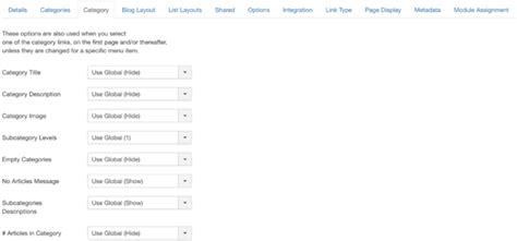 help310 menus menu item article categories joomla documentation