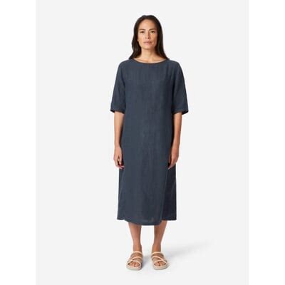 Damen Leinenkleid Dunkelblau Manufactum