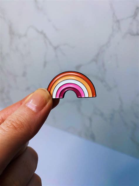 Lesbian Enamel Pin Lgbt Enamel Pin Pride Enamel Pin Rainbow Pin Queer