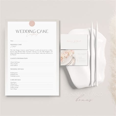Wedding Cake Contract Template Cake Business Contract Professional