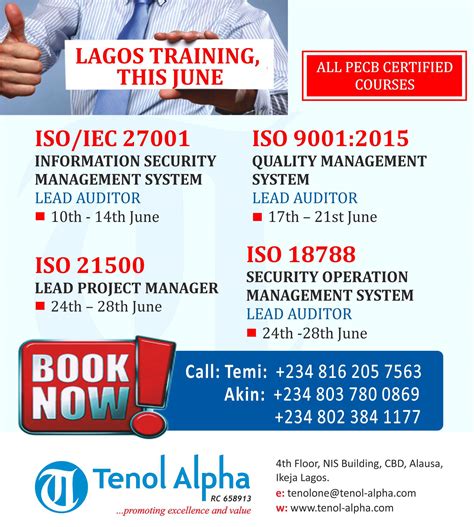 Lagos Tenol Alpha Workshops Schedules