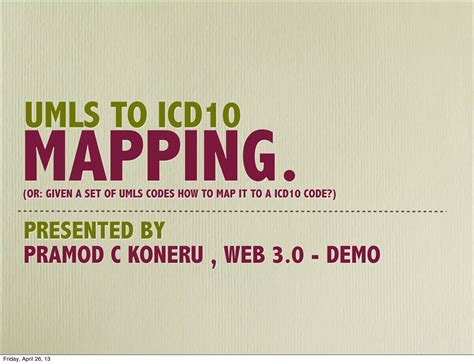 Mapping Umls To Icd10 Codes Pdf