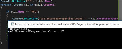 Sql Server Why Cant C Smo See Extended Properties On A Column But