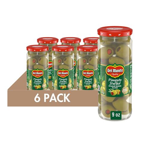 Del Monte Pimiento Stuffed Spanish Queen Olives 9 Oz Jar
