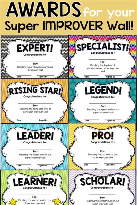 Super Improver Wall Awards Whole Brain Teaching Super Improvers Classroom Management Rewards
