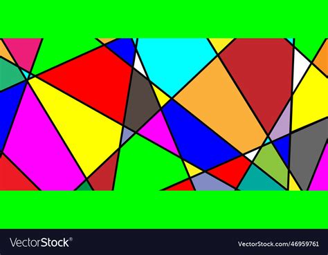 Abstract Colorful Low Polygon Triangles Mosaic Vector Image