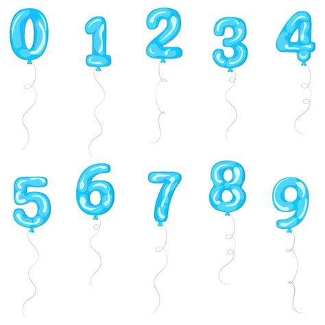 Premium Vector Balloons Numbers For Birthday