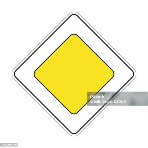 Vetores De Sinal De Trânsito De Prioridade Losango Amarelo Vector E