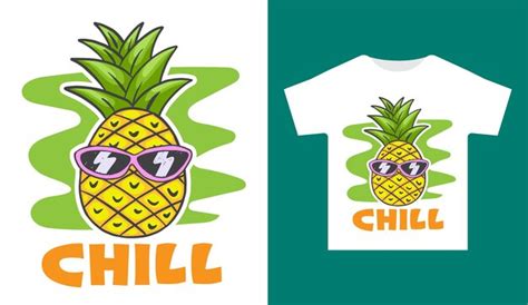 Premium Vector Chill Pineapple With Glasses T Shirt Design