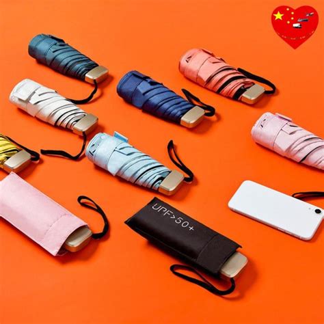 Mini Folding Umbrella Upf50 Anti Uv Windproof Pocket Umbrella For Sun