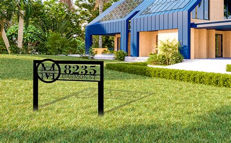 Custom House Number Sign Personalized Metal Address