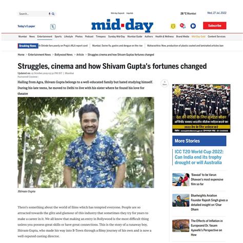 Mid Day Shivam Gupta