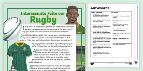 Opsomming Interessante Feite Oor Rugby
