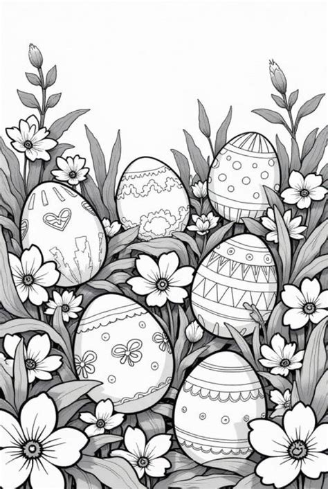 Målarbild Av Sex Påskägg I Trädgården Skriv Ut Gratis Bilder Bild 32164