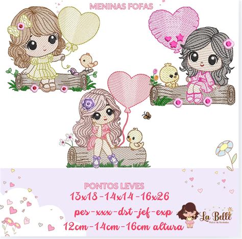 Meninas Fofas Labelle Matrizes De Bordados