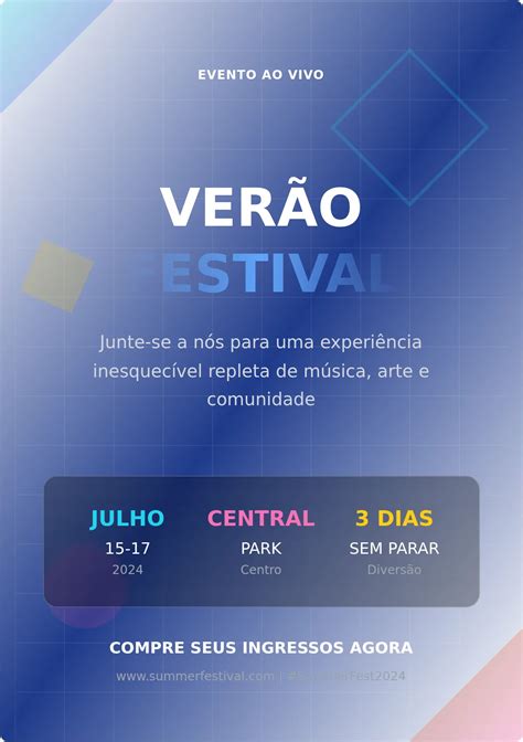 Modelo Moderno De Cartaz Para Evento Design Personalizável