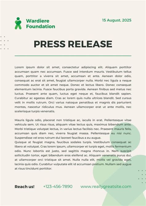 Page 2 Free Printable Editable Press Release Templates Canva