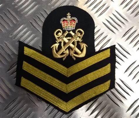 Royal Navy Rn Embroidered Petty Officer Po Class 1 Rank Patch Badge
