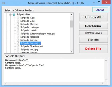 Manual Virus Removal Tool Mvrt Download Softpedia
