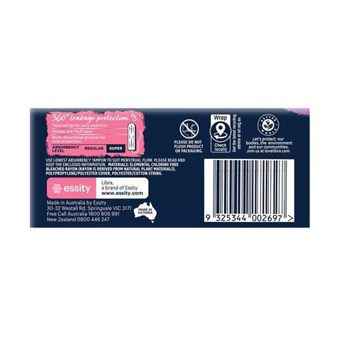 Buy Libra Tampons Super 32 Online At Chemist Warehouse