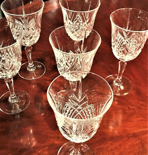 Cristal Darques Durand 6 Crystal Wine Glasses Masquerade Etsy