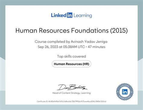 avinash yadav jeniga on linkedin certificate of completion