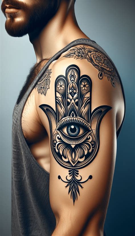 The Meaning And Placement Of Hamsa Tattoos Evil Eye Tattoo For Men