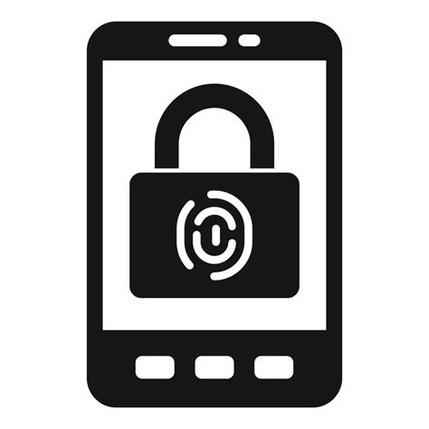 Smartphone Biometric Authentication Icon Simple Style 14545454 Vector