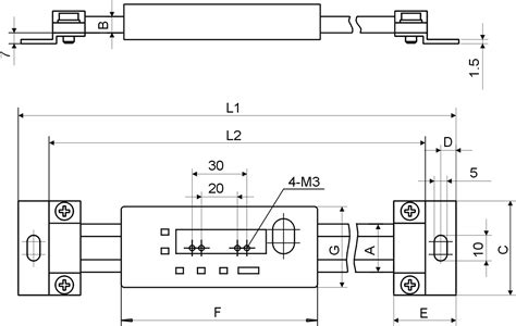 Digital Einbau Messschieber Waagrecht Horizontal 800 Mm