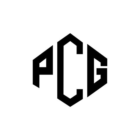 Design De Logotipo De Carta Pcg Com Forma De Polígono Pcg Polígono E