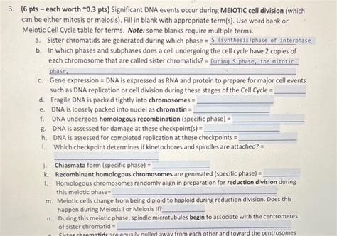 solved 6 pts each worth 0 3 pts significant dna events