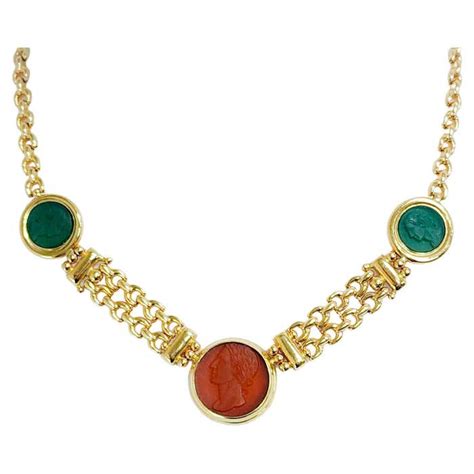 Intaglio 14k Yellow Gold Necklace Made In Italy For Sale At 1stdibs