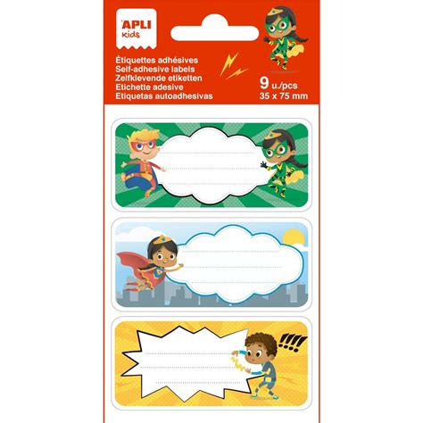 Acheter Super Hero School Labels 3 Designs 9 Pieces Labels A