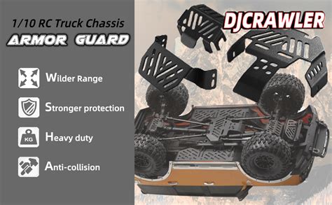 Djcrawler 7pcs 110 Rc Chassis Armor Set For Trx 4 Sport