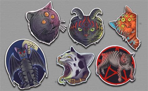 Turn Your Cat Into Horror Comedic Sticker Set By Bekarious Fiverr