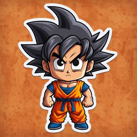 Premium Ai Image Goku From Dragon Ball Z In A Hand Drawn Art Style Sticker