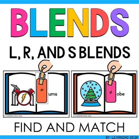 L R And S Consonant Beginning Blends Activity First Grade Phonics Center