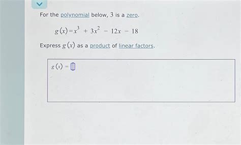 Solved For The Polynomial Below Is A Chegg Com