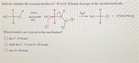 Solved Indicate Whether The Reaction Involves C O Or O H