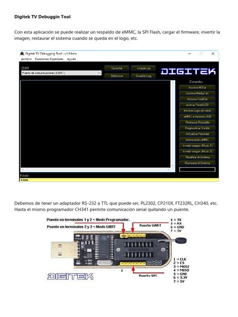 Manual Digitek Tv Debuggin Tool Descargar Gratis Pdf Memoria Usb