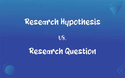 Research Hypothesis Vs Research Question Whats The Difference