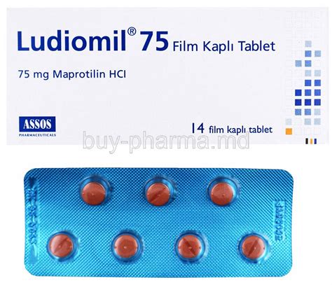 Buy Ludiomil Maprotiline 75mg 14s Tablet Online