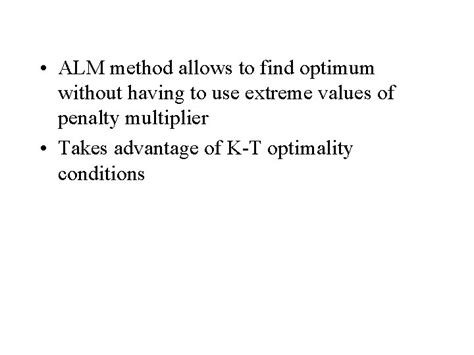 Constrained Optimization Indirect Methods Direct Methods Indirect Methods