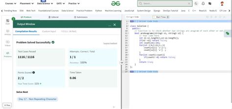 Gfg160daysofcoding Codingchallenge Day16 Anagram Gfg160 Jyotish Yadav