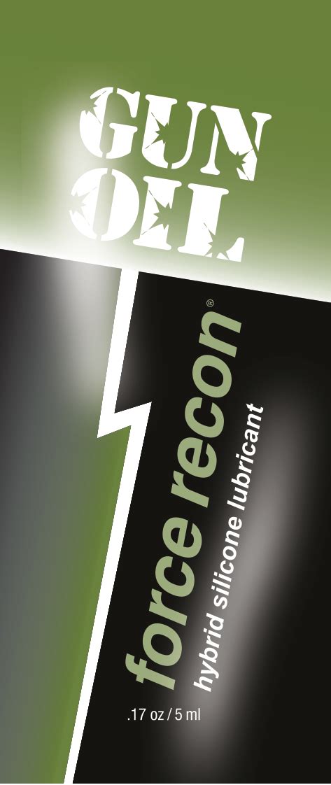 Gun Oil Force Recon Silicone Based Personal Lubricant Long Lasting Sex